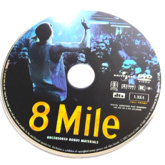 Media | 8 Mile Dvd 202 Eminem Brittany Murphy Kim Basinger Drama Music ...